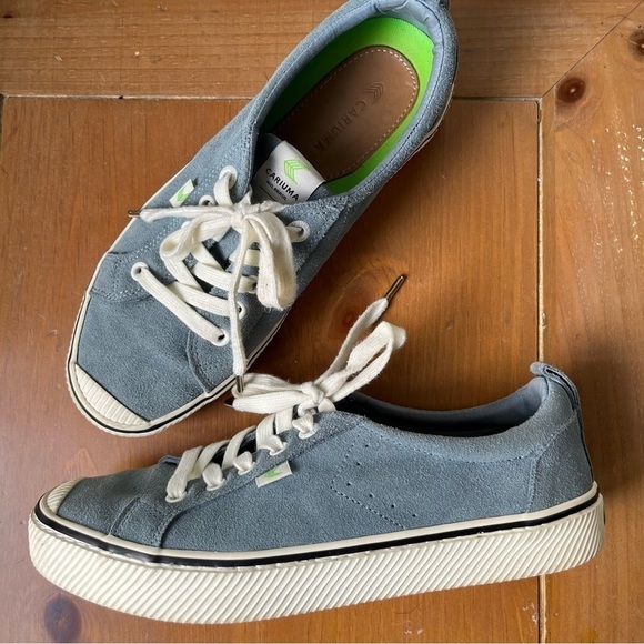 Cariuma | Shoes | Cariuma Womens Oca Low Blue Stripe Suede Sneaker 85 ...